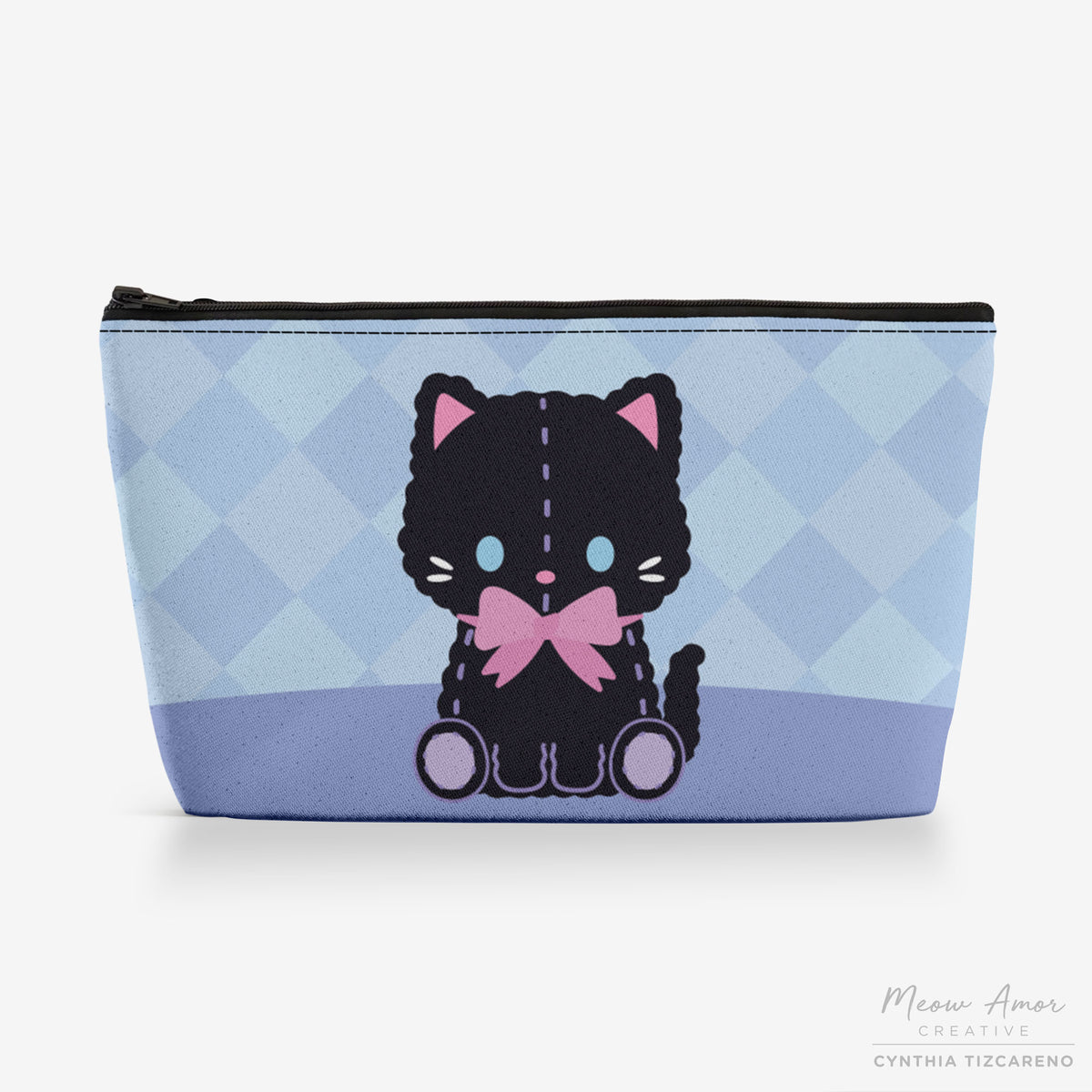 Plushie Cat Canvas Zipper Bag – Meow Amor Creative