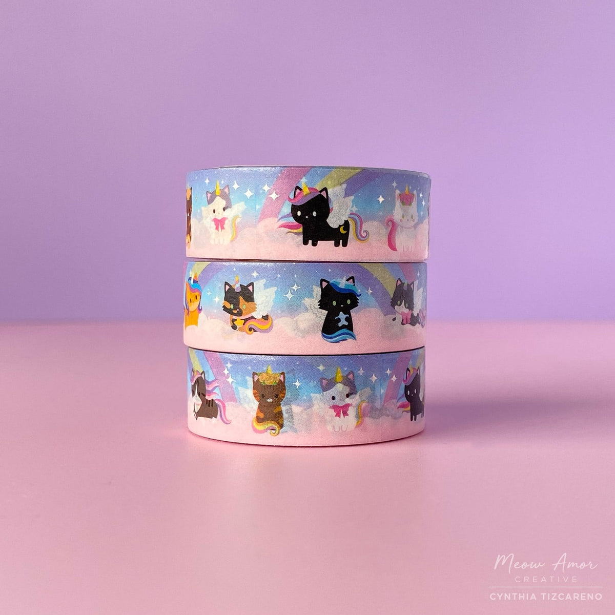 Unicorn Pegasus Cats Holo Foil Washi Tape – Meow Amor Creative