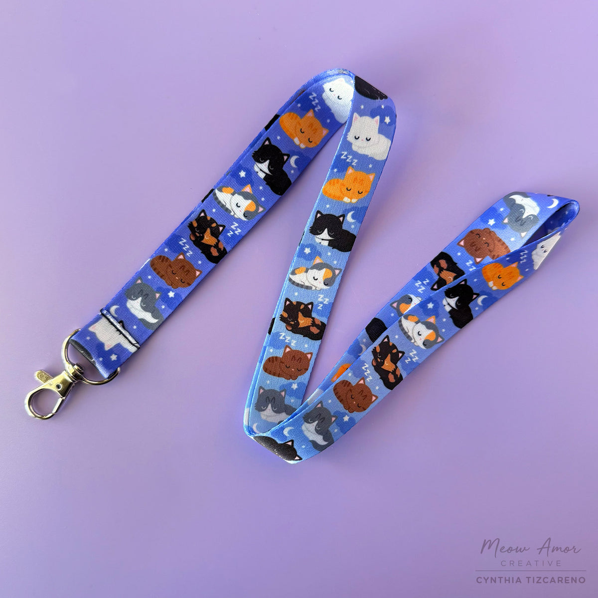Sleepy Cats Lanyard – Meow Amor Creative