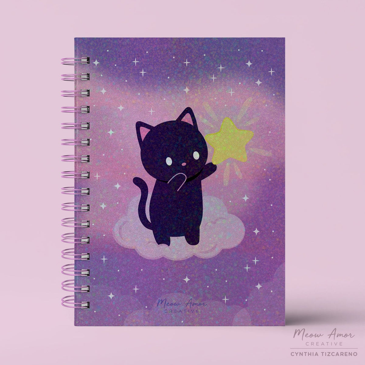 Wishing Star Black Cat : Hard Cover Reusable Sticker Book – Meow Amor ...