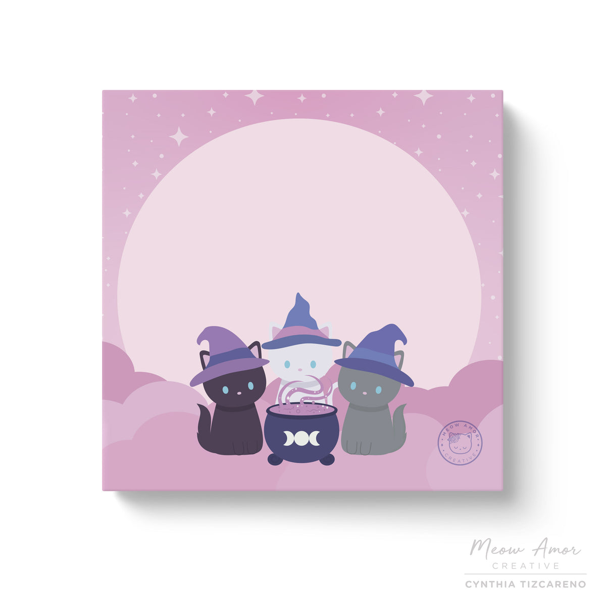 Witch Cat Sticky Notes – Meow Amor Creative