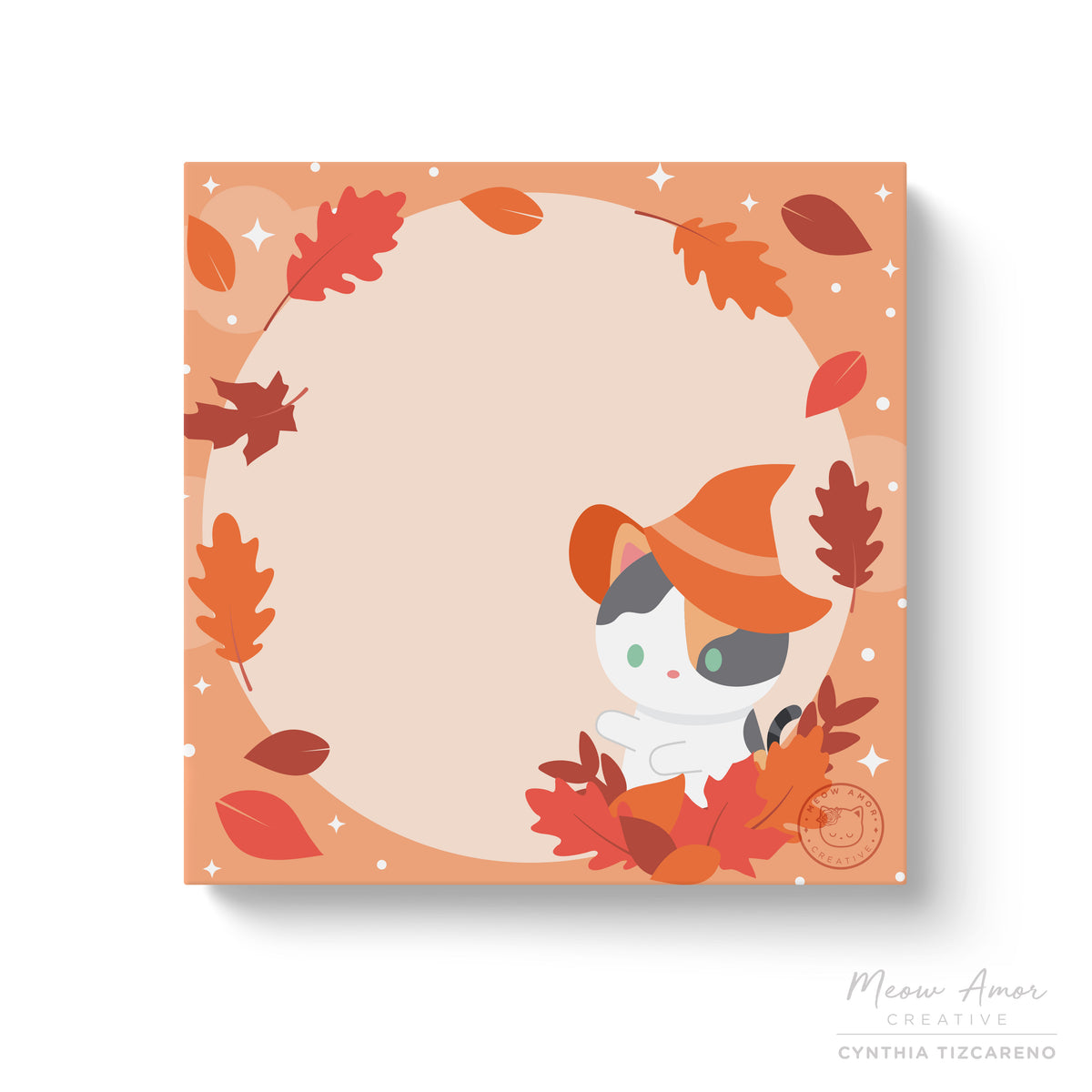 Autumn Witch Sticky Notes – Meow Amor Creative